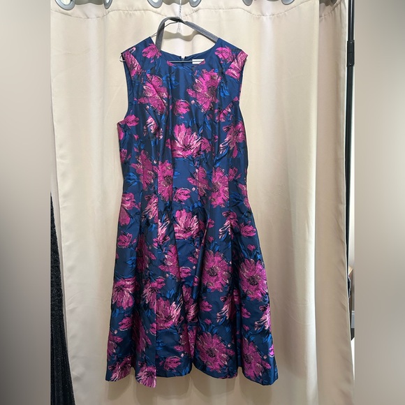 Kay Unger | Dresses | Kay Unger Navy And Magenta Dress | Poshmark